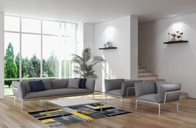 Ayyildiz, Kusový koberec Lima 1350 yellow, 80x150, šedá, kancelář