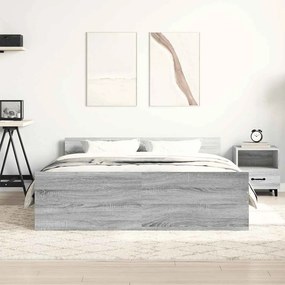 Rám postele s hlavovým a nožním čelem šedý sonoma 120 x 190 cm 3203780