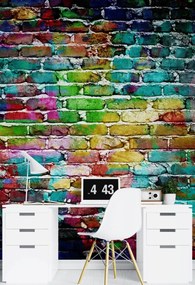 Gario Fototapeta Rainbow brick Materiál: Vliesová, Rozměry: 100 x 140 cm