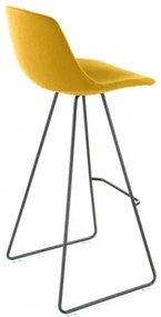 LAPALMA - Barová židle MIUNN vysoká s ližinovou podnoží, čalouněná