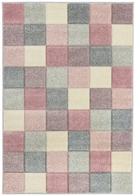 Koberce Breno Kusový koberec PORTLAND 1923/RT41, Růžová, Vícebarevné, 80 x 140 cm