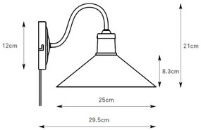 Markslöjd 108865 - Nástěnná lampa VELA 1xE27/40W/230V mosaz/bílá
