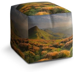 Sablio Taburet Cube Travnatá krajina: 40x40x40 cm