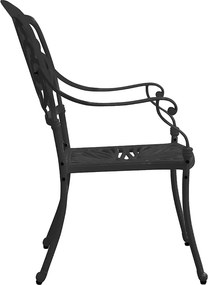 3dílný bistro set litý hliník černý 3070587
