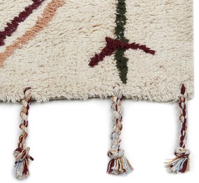 Bavlněný koberec 160 x 230 cm béžový CORUM Beliani