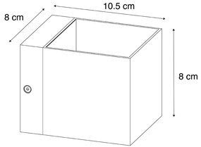 Sada 2 inteligentních nástěnných lamp tmavě bronzová 8 cm vč. WiFi G9 - Transfer