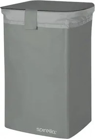 Spirella CLASSIC L koš na prádlo 50 L šedá / polyester / uzavíratelný