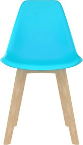 Otočné jídelní židle 2 ks modré plast 289125