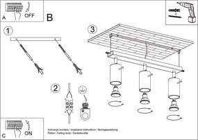 Sollux Lighting Stropní svítidlo RING 3 šedobéžové