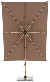 Doppler ALU WOOD XL 4x3 m - výkyvný zahradní slunečník s boční tyčí greige