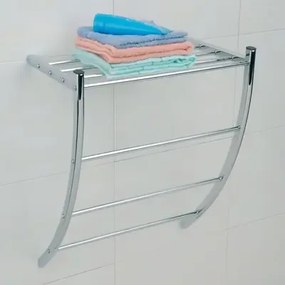 MSV ALYSSA / Držák na ručníky / s poličkou / chromovaná ocel