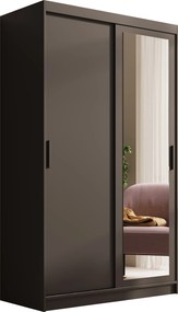 ADRK Furniture Šatní skříň s zrcadlem Hailey 120 SW-HAI-120-B