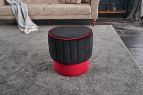 Atelier del Sofa Taburet Rose Puf - Black, Antracitová, Růžová