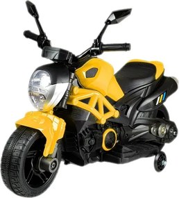 LEAN CARS Elektrická motorka pro děti GTM1188 s LED světlem, žlutá
