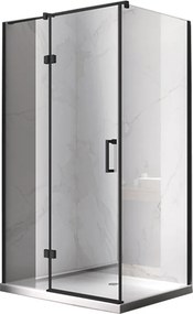 BPS-koupelny Obdélníkový sprchový kout ZES KZ03D BL 120x100 černá/transparent - bez vaničky