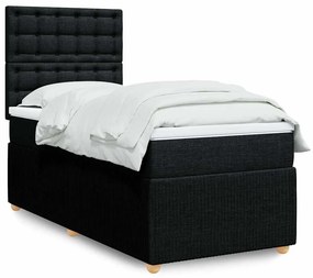 Box spring postel s matrací černá 80 x 200 cm textil 3291899