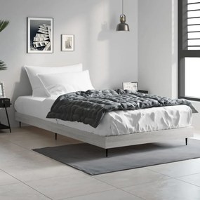 Rám postele šedý sonoma 100 x 200 cm kompozitní dřevo - Default Title
