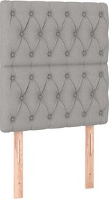 Box spring postel s matrací světle šedá 80 x 200 cm textil 3128157