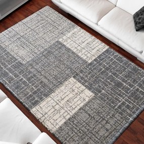 Moderní šedý koberec s jemným vzorováním Šířka: 160 cm | Délka: 220 cm