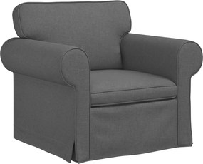 Set pohovek 2 ks Tmavě šedá textil 3407575