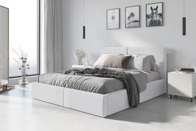 Čalouněná postel HILTON 140x200cm výklopná bílá
