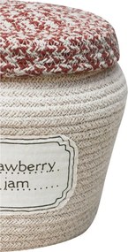 Krémový látkový dětský koš na hračky ø 20x23 cm Jam Jar – Lorena Canals