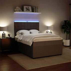 Box spring postel s matrací světle šedá 140x190 cm samet 3294634