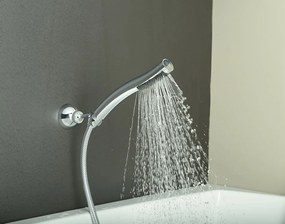Sapho, Ruční sprcha, zahnutá, 245mm, ABS/černá/chrom, 2503