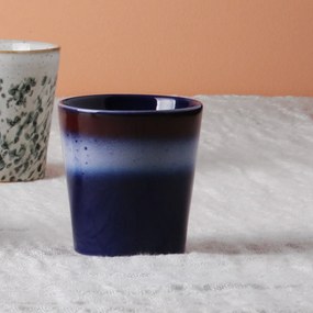 HK living Keramický hrnek 70's Mug Air 180 ml, modrá barva, keramika