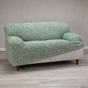 Bielastické potahy FUCO biobavlna mátové dvojkřeslo (š. 120 - 160 cm)