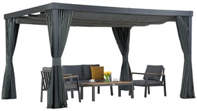 Terasová pergola se závěsy Alicante 3x4 antracit Garden Point