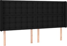 Box spring postel s matrací a LED černá 160x200 cm textil 3138647