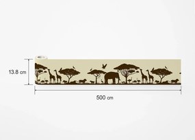 Samolepící bordura na zeď Sépiová Silueta | 5 m x 13.8 cm | DWB8265