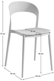Kondela Stohovatelná židle, bílá, RADANA NEW