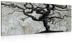 Obraz abstraktní strom na dřevě Varianta: 100x50