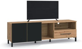 TV stolek Nibiru 160cm - dub artisan/černá