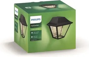 Philips 16494/30/PN Alpenglow černá / Venkovní nástěnné svítidlo / E27
