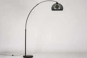 Stojací oblouková lampa Adamo Deep Grey Smoke