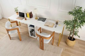 Designový psací stůl Geillis 240 cm bílý