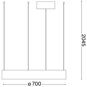 Ideal Lux - LED Lustr na lanku ORACLE LED/35W/230V 3000K pr. 70 cm CRI 90 bílá
