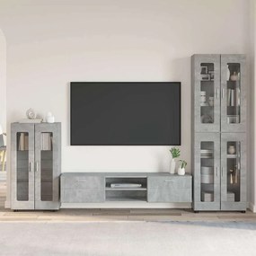 Sestava TV skříněk FLORIN 3 ks Betonově šedá Kompozitní dřevo 3397957