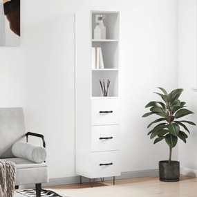 Skříň highboard bílá 34,5 x 34 x 180 cm kompozitní dřevo
