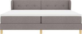 Postel s boxspringem s čelo Taupe 200 x 200 cm textil 3340238