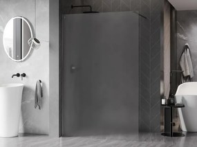 Mexen, Mexen Kioto-X sprchová stěna 90 x 200 cm, matná 10 mm, pistolově šedá kartáčovaná - 800-090-101-66-30-X