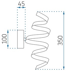 Nástěnná lampa LED SPRING APP826-W matně černá