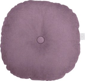 Kulatý polštář s knoflíkem fialový 40 cm