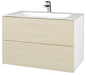 Dřevojas Koupelnová skříň VARIANTE SZZ2 80 Varianta: N01 Bílá lesk / D02 Bříza