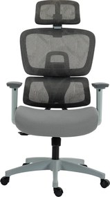 Ergonomická kancelářská židle COSMO - šedá síťovina / nosnost 150 kg