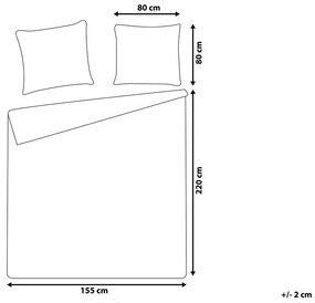 Povlečení z bavlněného saténu 155 x 220 cm světle modré EVERGREEN Beliani