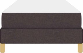 Postel s boxspringem s matrací Tmavě hnědá 100 x 200 cm textil 3398545
